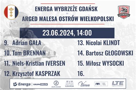 Energa Wybrzeże Arged Malesa Awizowane składy
