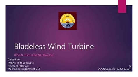 Bladeless Wind Turbine Vortex Bladeless Ppt