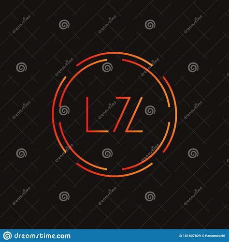 Initial Lz Letter Logo Design Vector Template Abstract Letter Lz Logo