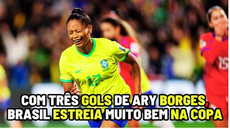 três gols de Ary Borges Seleção brasileira tem atuação dominante