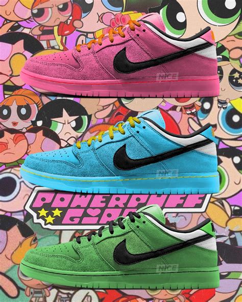 海外 12 14 発売予定The Powerpuff Girls x NIKE SB DUNK LOW パワーパフガールズ ナイキ SB