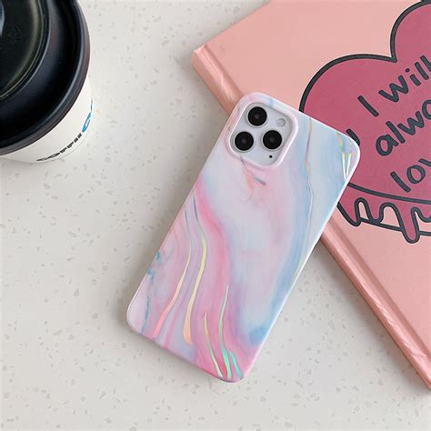 Watercolor Marble Soft Silicone Case Cover Iphone Xr Pro Max