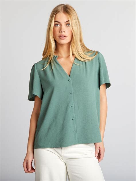 Blouse Fluide Vert Kiabi