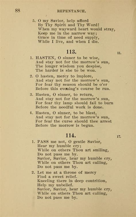Hymnal For Evangelical Lutheran Missions 114 Pass Me Not O Gentle