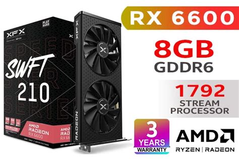 XFX Speedster SWFT 210 AMD Radeon RX 6600 Core Gaming