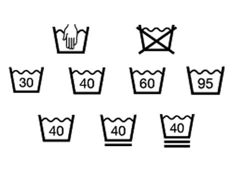 The Numbers And Symbols For Washing Clothes Are Shown In Black On A