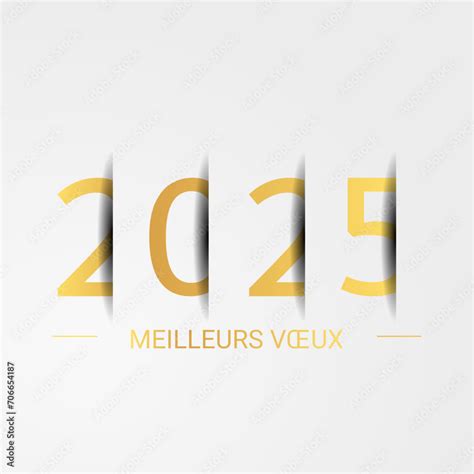 Bonne année meilleurs vœux 2025 vecteur pour affiche bannière
