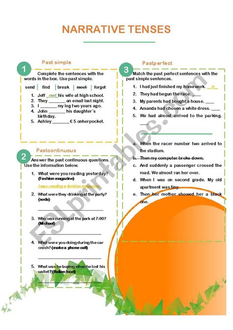 Narrative Tenses ESL Worksheet By Gonzalez Karla