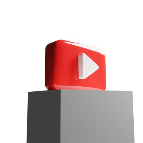 3d Hacer Youtube Logo Icono Aislado En Transparente Antecedentes