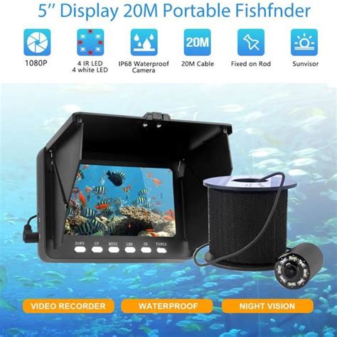 DUO Détecteur de poisson de profondeur Portable sondeur pour la pêche