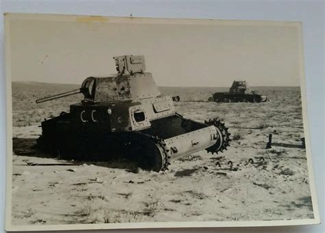 Orig Foto Afrika Dak Italienischer Panzer Carro Postimages
