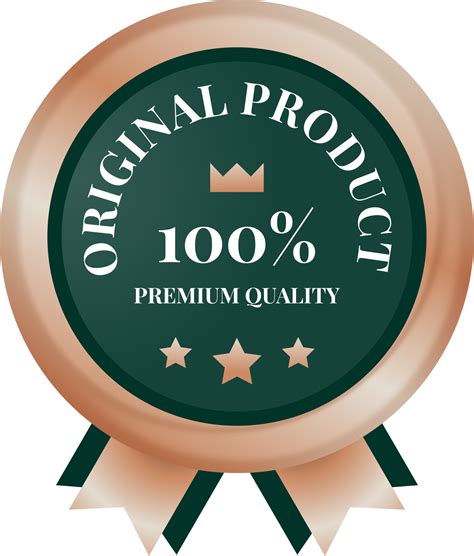 100 Percent Original Product Badge Label 15153254 PNG
