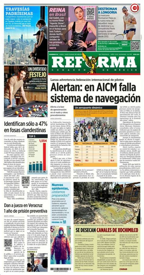 Periódico Reforma México Periódicos de México Edición de domingo