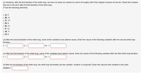 solved procedure binary search x integer ai a2