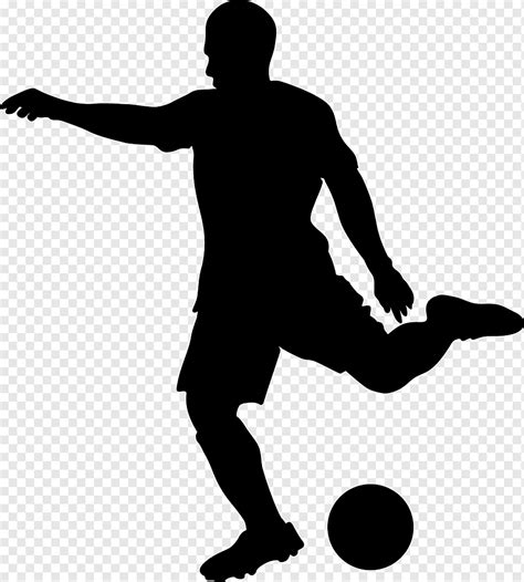 Silhueta Jogador De Futebol Contorno E Silhueta Vector