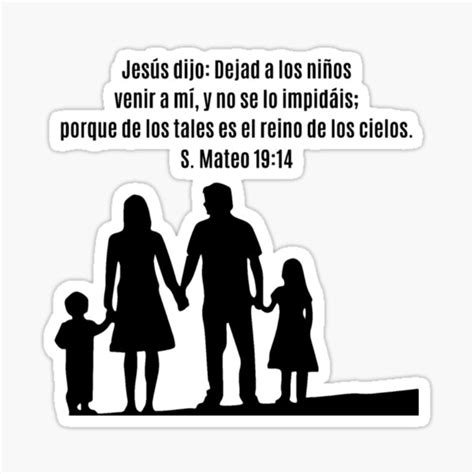 Pegatina Dejad a los niños venir a mí S Mateo 19 14 de Fe En Cristo