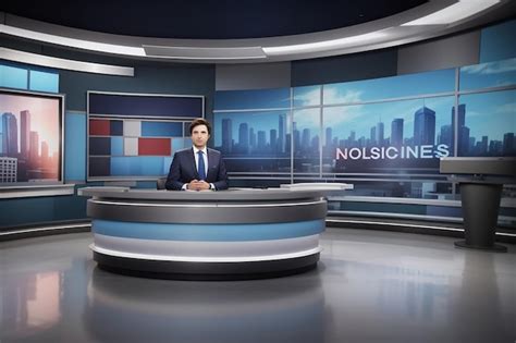 Hist Ria Realista Do Est Dio De Not Cias Foto Premium