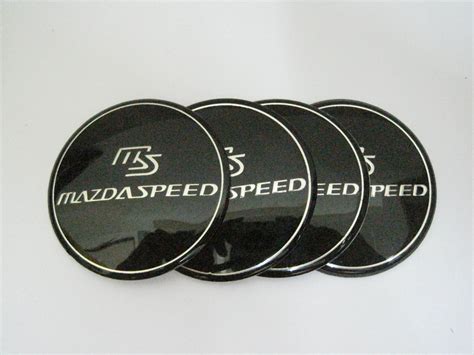Buy Ms Mazdaspeed 4 Pcs Set Decal Wheel Center Caps Emblems Online At