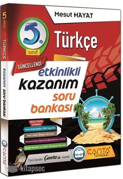 5 Sınıf Türkçe Etkinlikli Kazanım Soru Bankası Çanta Yayınları