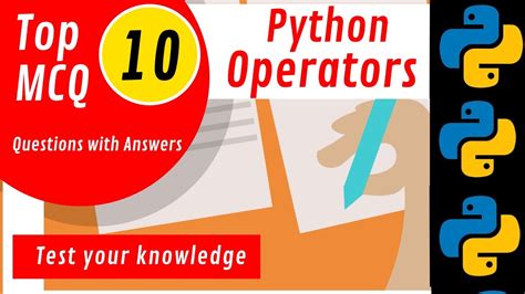 operators in python mcq quiz python operators python for beginners python programming
