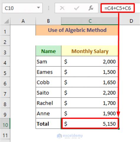 how to add specific cells in excel 5 simple ways exceldemy