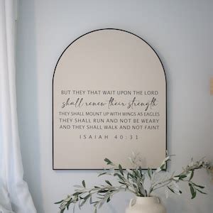 Arched Sign Isaiah 40 31 Scripture Wall Art Grace And Mercy Living Room