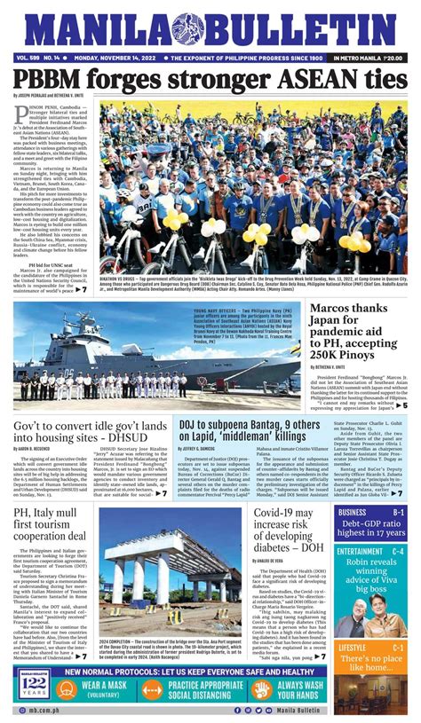 Get Digital Access To Manila Bulletin November Issue