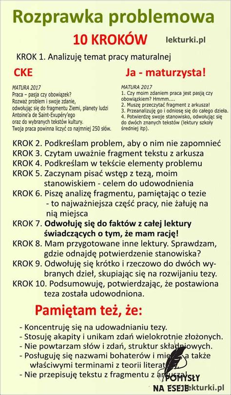 Schemat rozprawki maturalnej jak napisać doskonałą pracę Poradnik