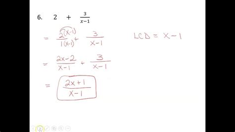 adding and subtracting rational expressions youtube