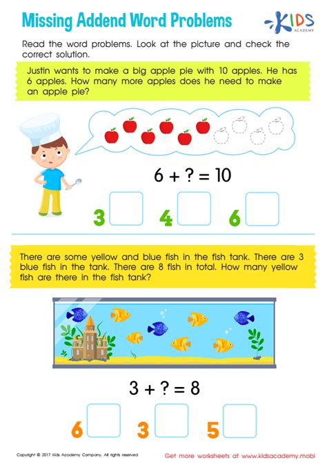 Missing Addends Large Numbers Grade Exercise Your Home