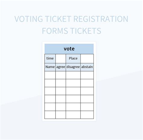 Free Voting Templates For Google Sheets And Microsoft Excel Slidesdocs