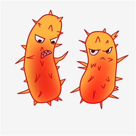 Bacterias Naturales Ilustración De Dibujos Animados Procariotas E Coli