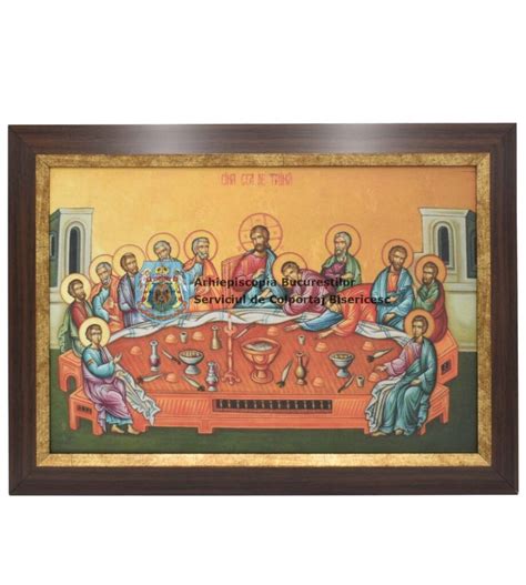 Icoan Litografiat Cu Cina Cea De Tain A Arhiepiscopia
