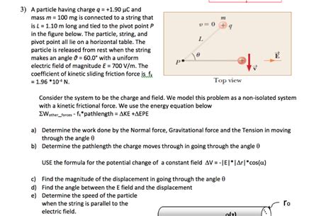 Solved 3 A Particle Having Charge Q 1 90 HC And Mass M Chegg