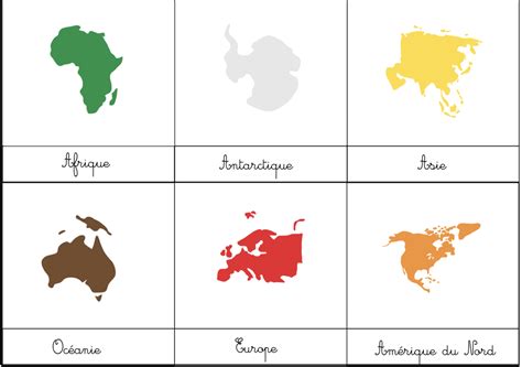 DIY Montessori Les Continents