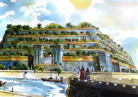 Jardines Colgantes De Babilonia Dibujo