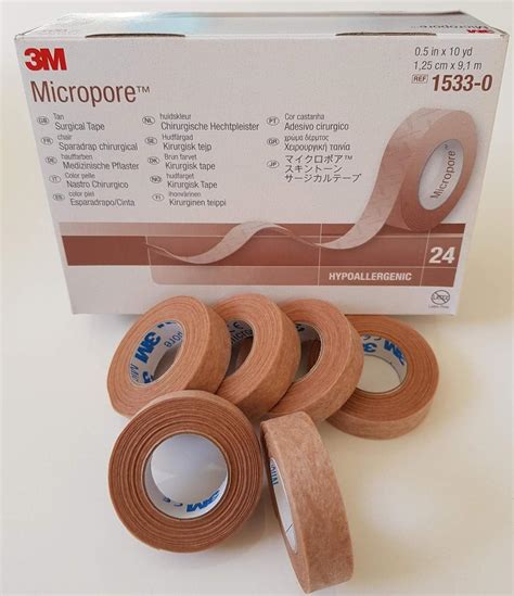 3M Micropore Surgical Tape Hypoallergenic Light Brown 1 2 Cm X 9 1 M