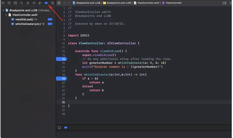 breakpoints and debugging with lldb in xcode mobikul