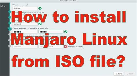 How To Install Manjaro Linux From Iso File Youtube