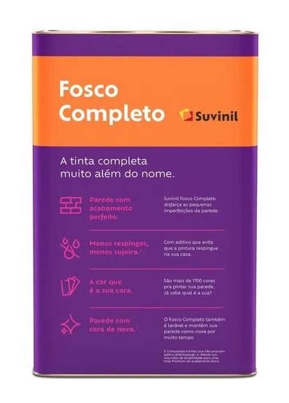 C S Construção Tinta Acrílica Fosco Completo Premium Palha Fosco 18L