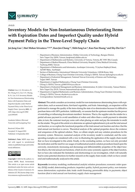 pdf inventory models for non instantaneous deteriorating items with expiration dates and