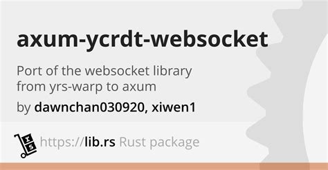 Axum Ycrdt Websocket Websocket Library In Rust Lib Rs