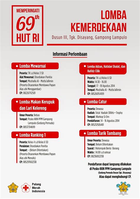 Contoh Pamflet Lomba 17 Agustus