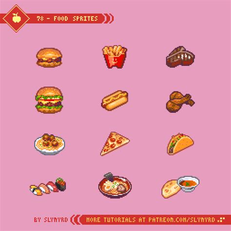 Slynyrd Is Creating Pixel Art And Tutorials Patreon Pixel Art Food