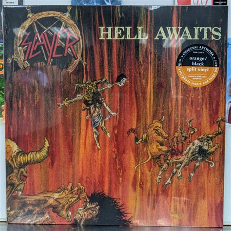 Slayer Hell Awaits Vinyl Orange Black Split LP Album 3 More