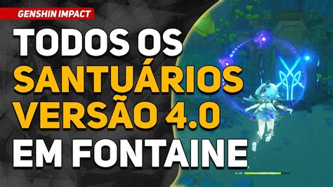 TODOS OS SANTUÁRIOS DAS PROFUNDESAS DE FONTAINE 4 0 GENSHIN IMPACT