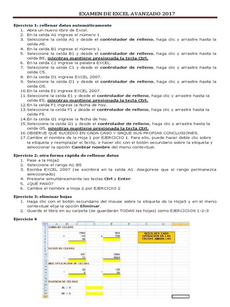 examen de excel avanzado pdf point and click euro