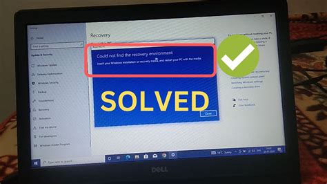 Fix Could Not Find The Recovery Environment While Resetting PC Windows