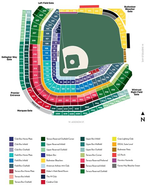 Wrigley Field Seating Map With Seat Numbers Elcho Table