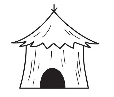 Hut Black And White Clip Art Library